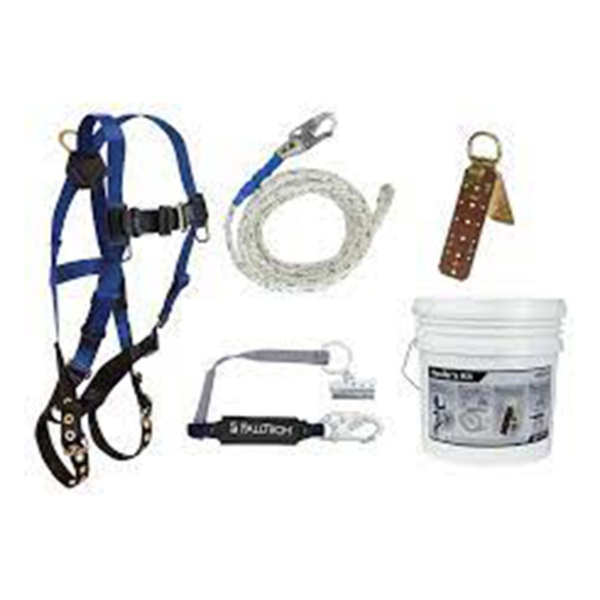 Roofer's Kit W/ Lifeline, Anchor, Harness & Lanyard