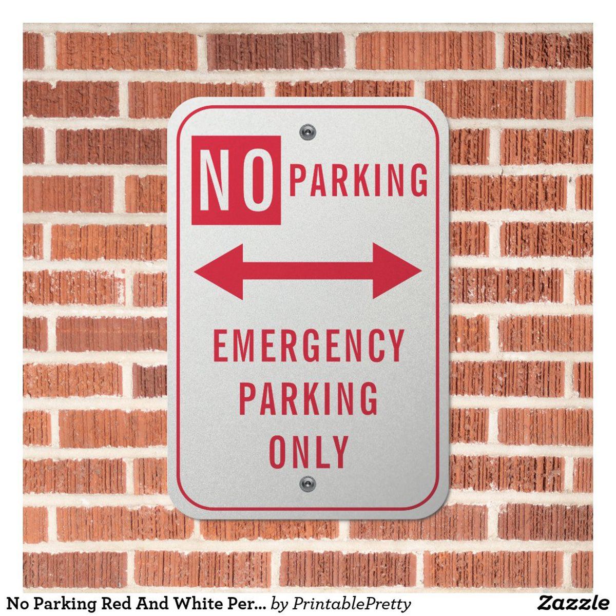 "No Parking" Cardboard Sign, R/W