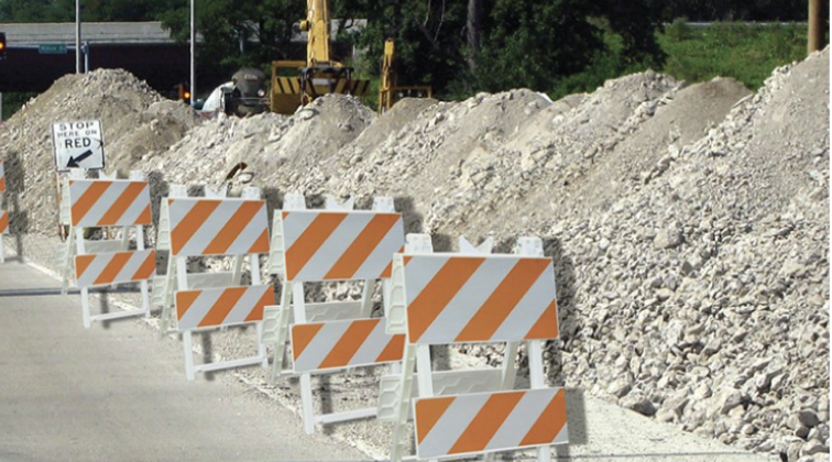 Type I Plastic Barricade - Fillable