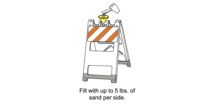 Type I Plastic Barricade - Fillable