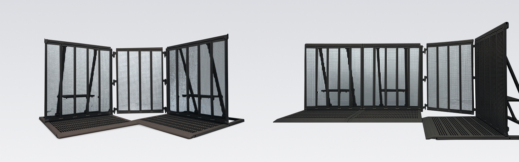 StageGuard A-330 Hinged Gate | Concert Barriers – Black | SONCO