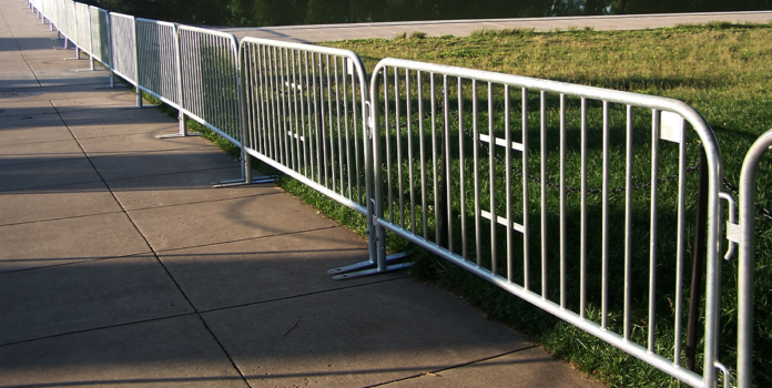 7.5 ft DuraGuard S-220 | VIP Black | Metal Barricade | SONCO